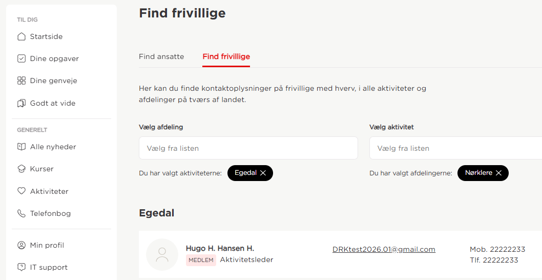 Telefonbogen på MRK – Frivilligsupport